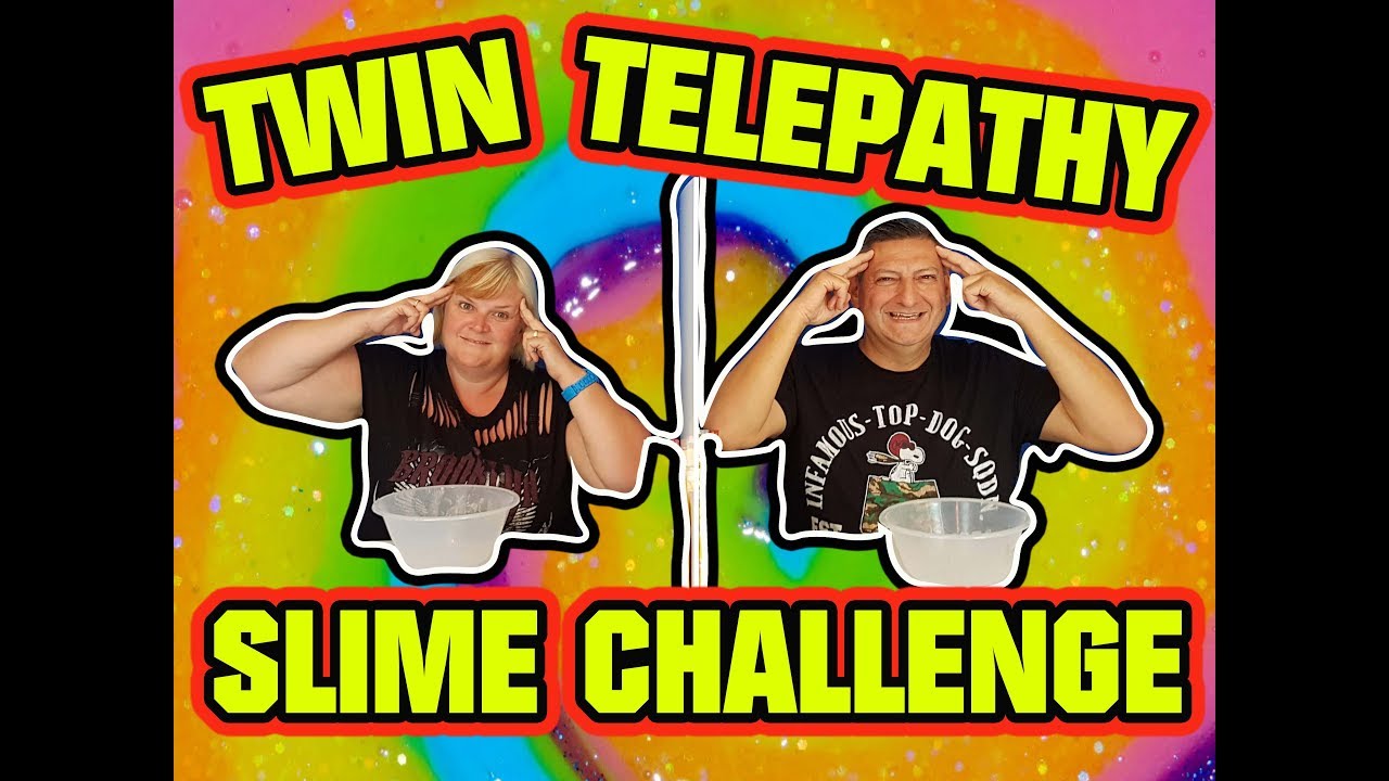 Twin Telepathy Slime Challenge Mom V Dad - YouTube