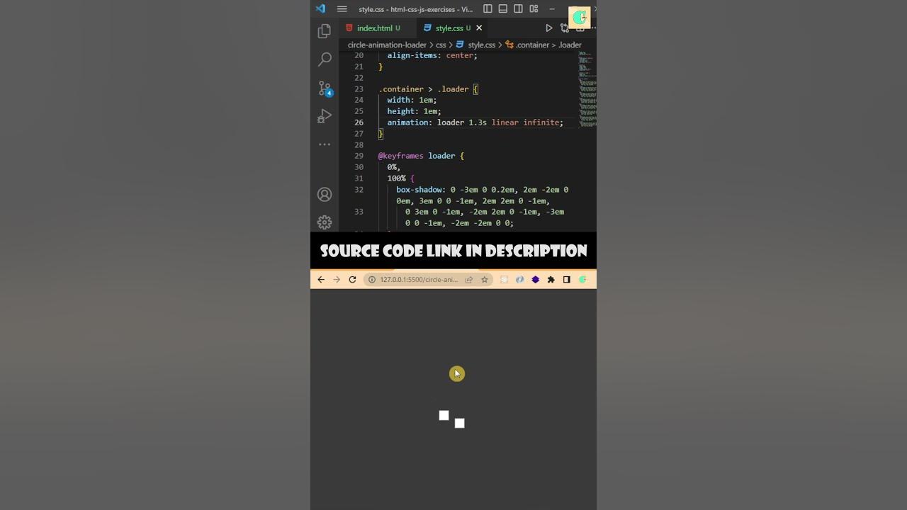 Sample Animation Loader With Css Html Css Tutorial Codeismine Shorts Youtube 