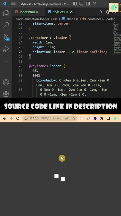 Sample Animation Loader With Css Html Css Tutorial Codeismine Shorts Youtube