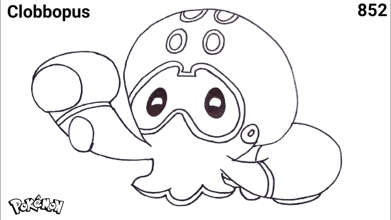 How To Draw Clobbopus Pokemon no 852 - YouTube