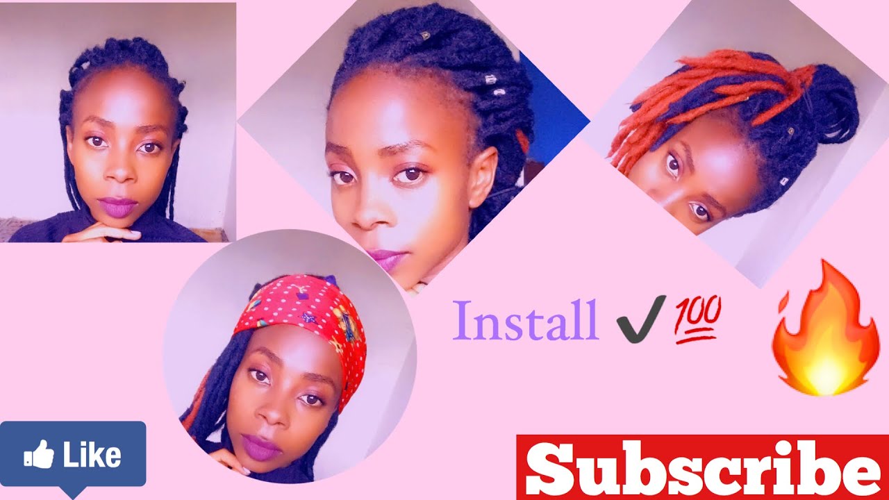 How to install reggae locs on your own hair💯 - YouTube
