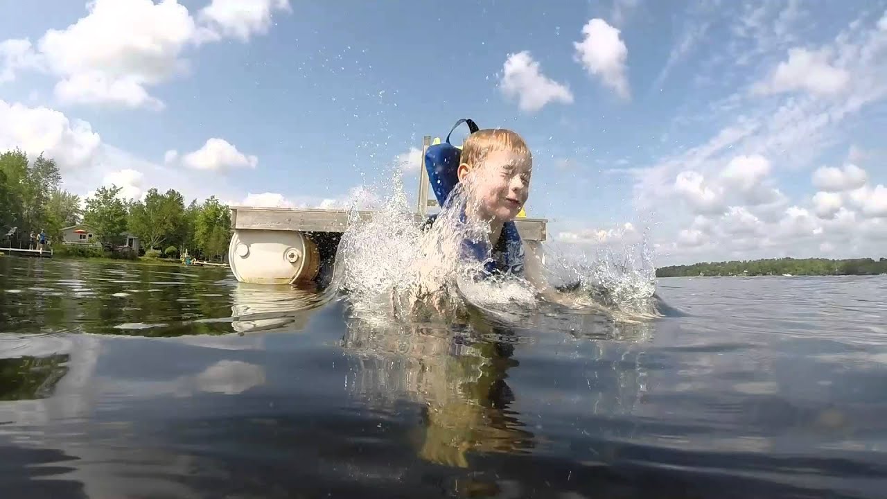 Jumping off the float! - YouTube