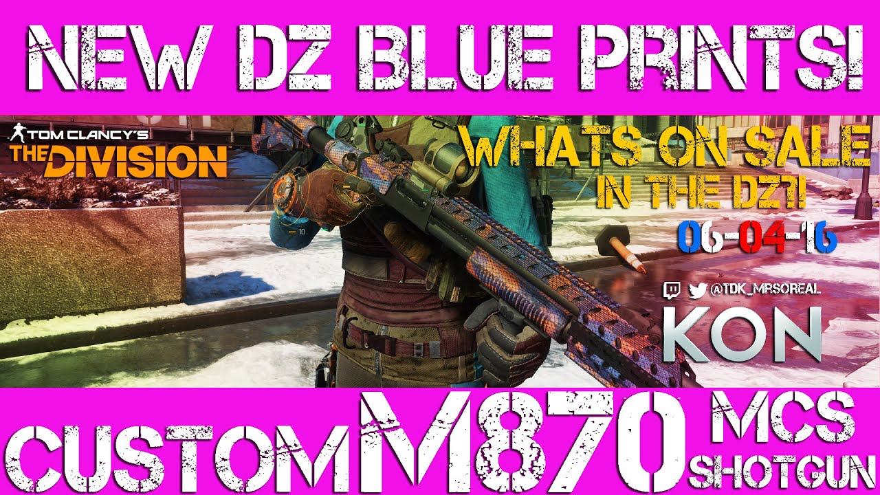 The Division - BEAST CUSTOM M870 MCS SHOTGUN - New DZ Blueprints 6-4-16 ...
