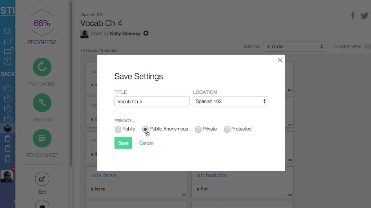 StudyBlue Tutorials - Changing Privacy Settings - YouTube
