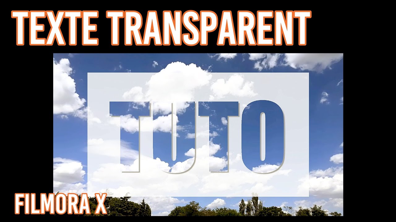 Comment créer un texte transparent avec Filmora X (tuto) 🎬 - YouTube