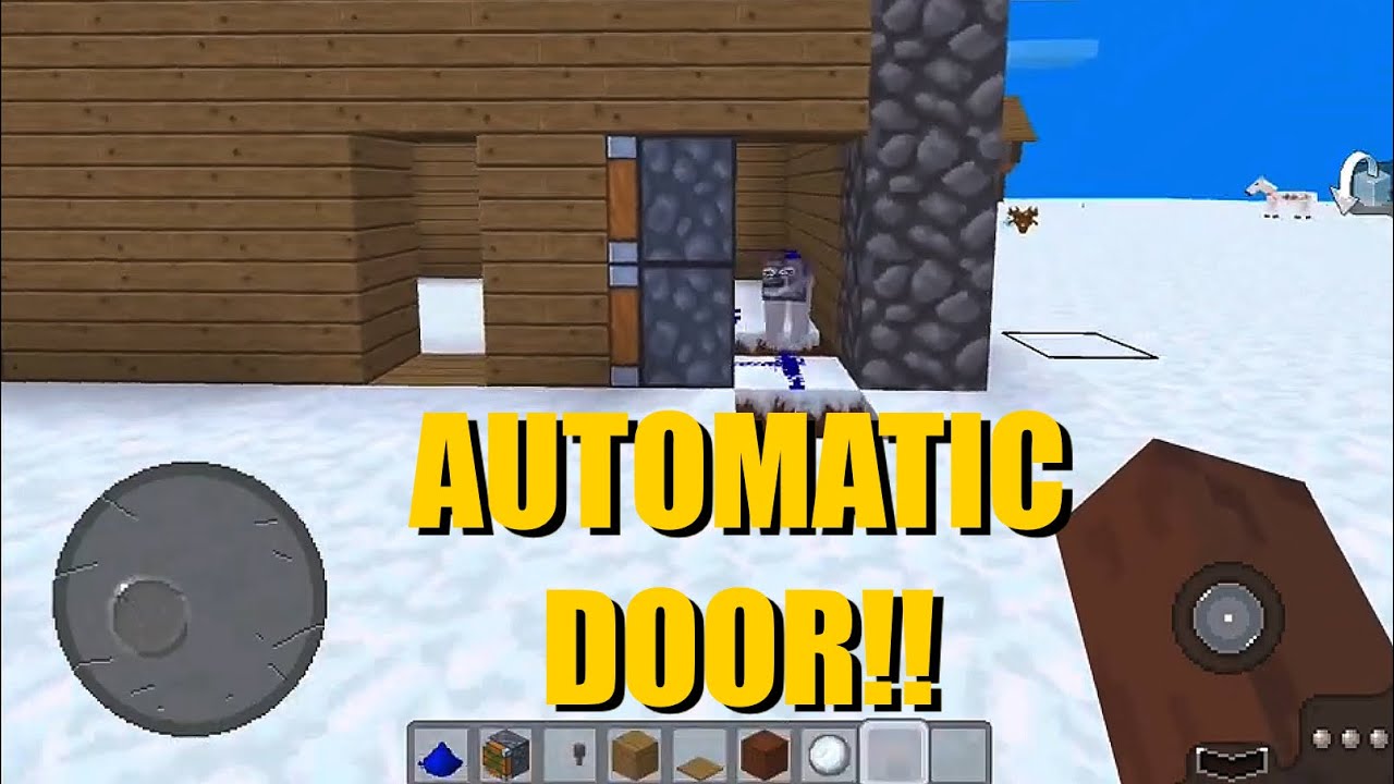 How to build an automatic door in MultiCraft(minecraft) - YouTube