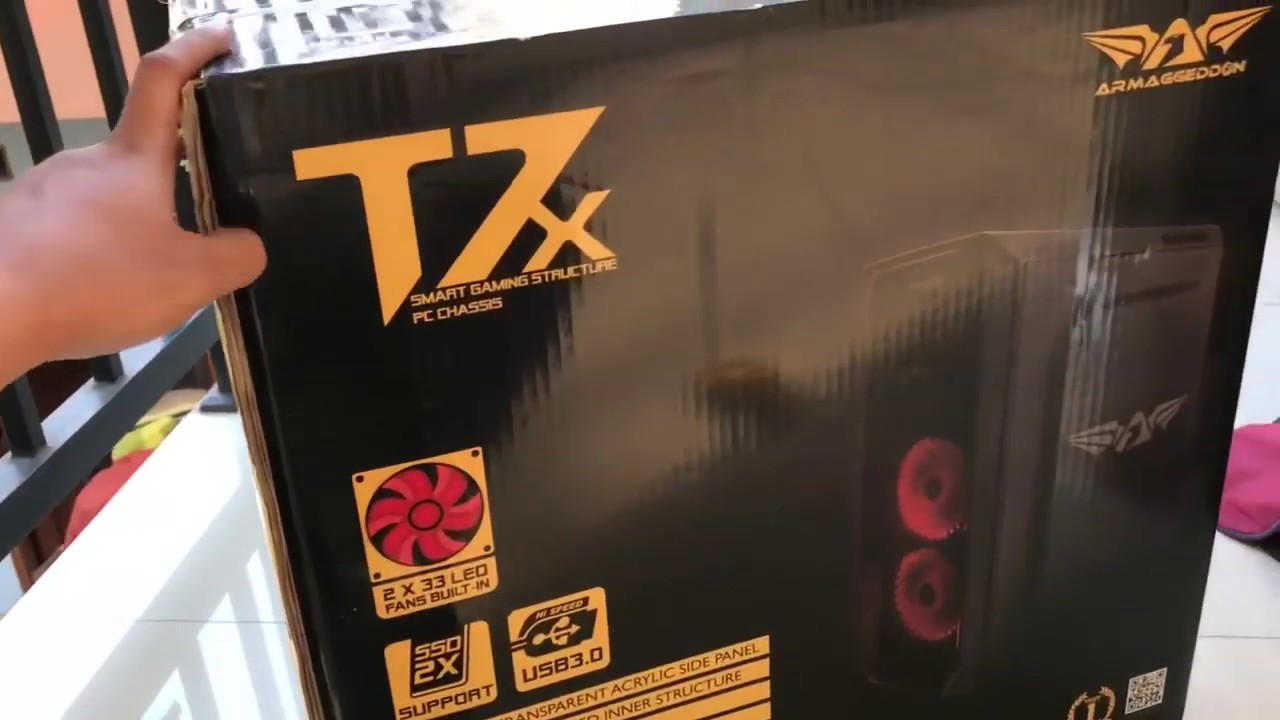 Casing PC T7x REVIEW ARMAGEDON casing pc gaming - YouTube