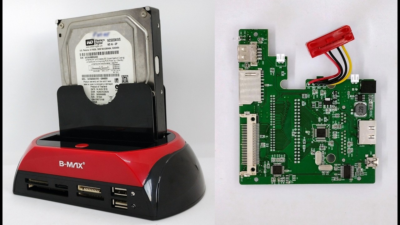 Dock Station para HDE IDE e SATA B-MAX - Unboxing, teste e desmontado ...