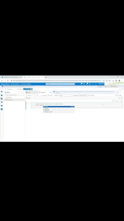 Read csv file from adls gen2 in synapse notebook - YouTube
