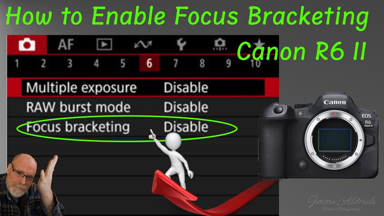 How to TURN ON Focus Bracketing on the Canon R6 II - YouTube