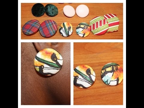 Fabric Earrings Tutorial - YouTube