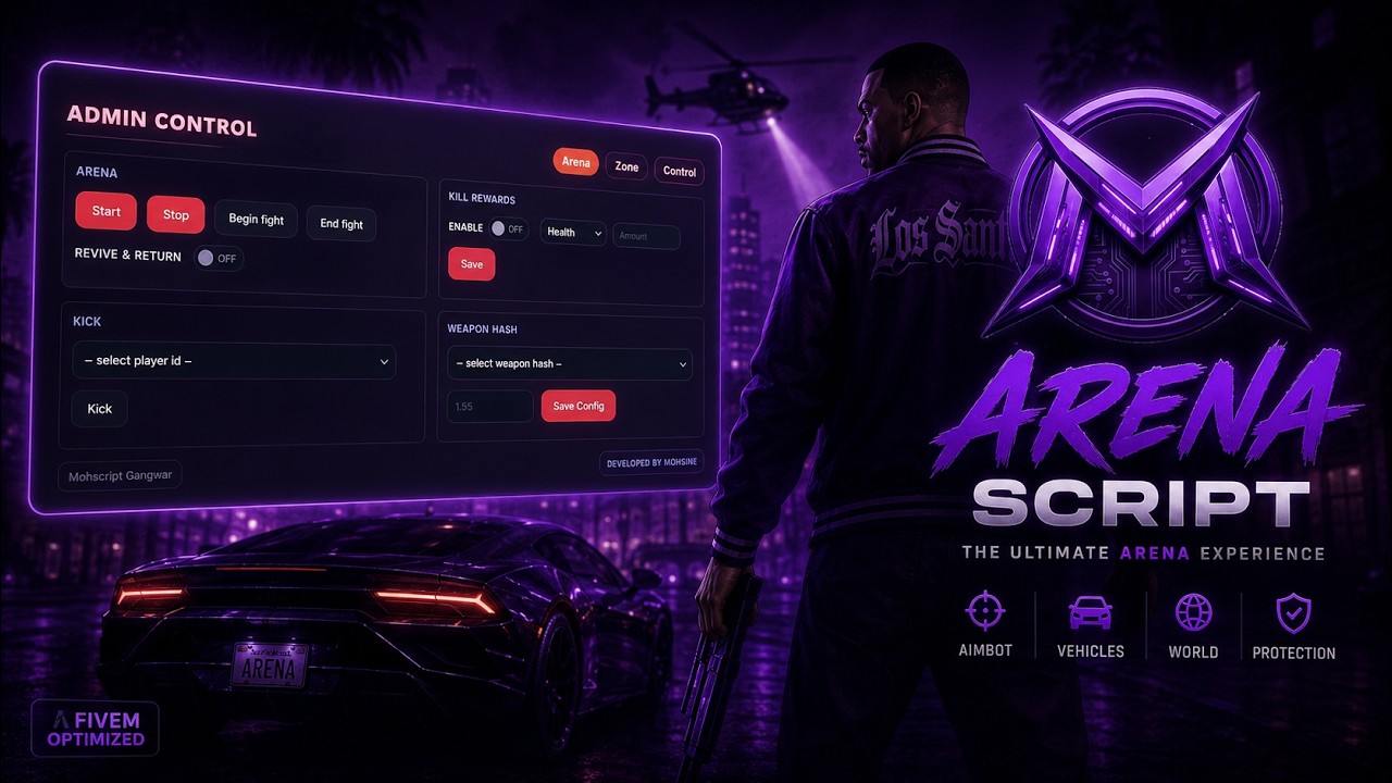 Fivem Arena & Zone Admin Control Panel | Next-Level Gang War System ...