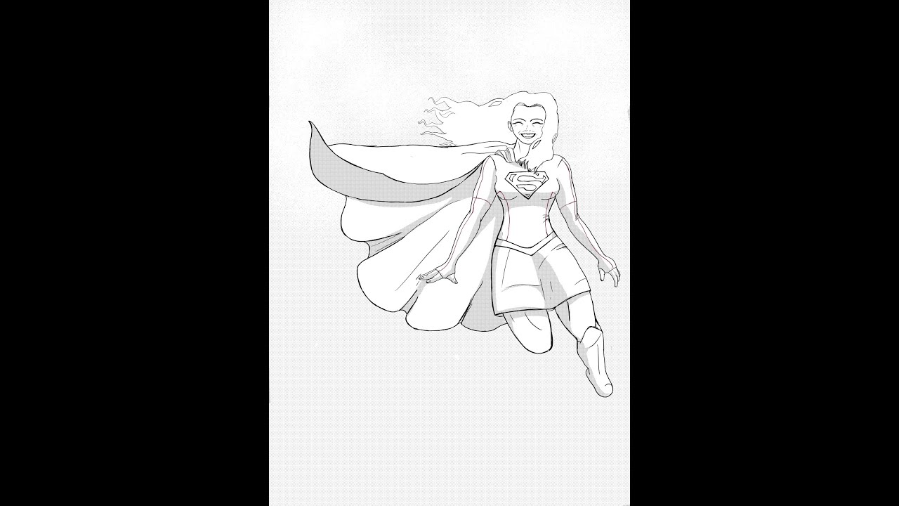 Supergirl, Flying - SPEEDPAINT - Markus Pattern Draws Supergirl ...
