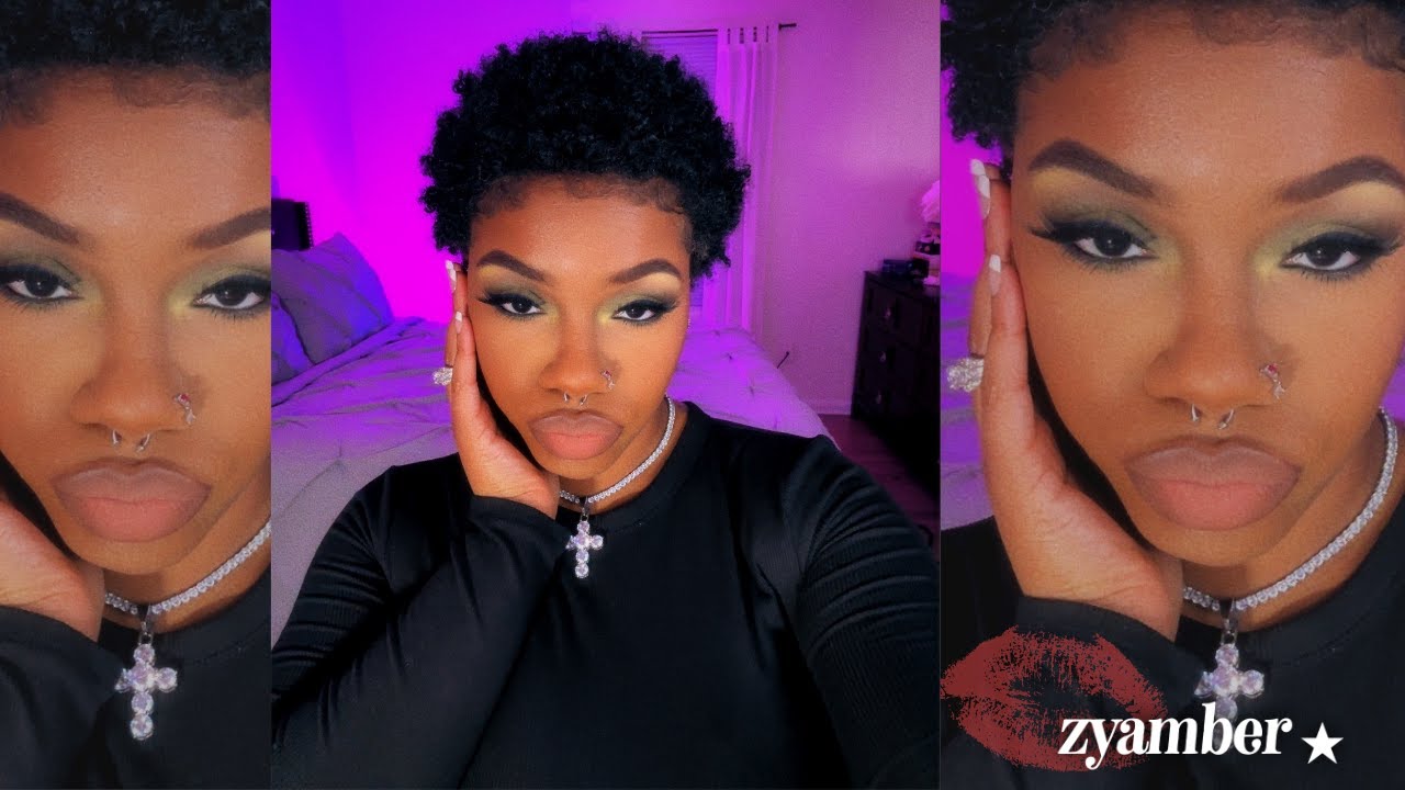 Sage Green Soft Glam ☆ ⏐makeup tutorial ⏐pretty green makeup ⏐makeup ...