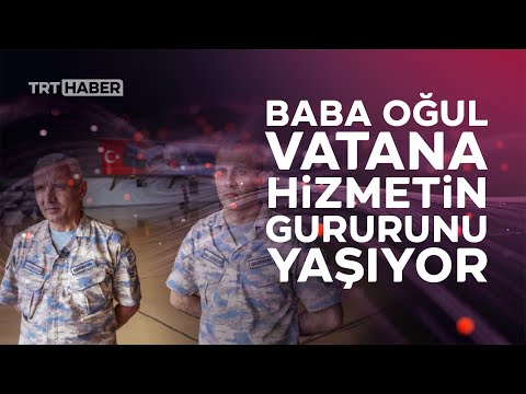 Jet Üssünde görevli baba oğul sırt sırta vatana hizmet ediyor