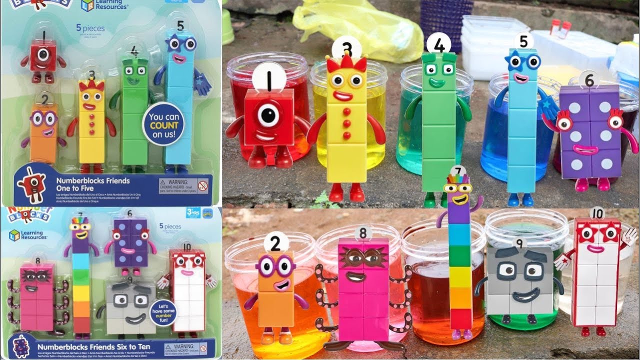 Numberblocks – Playing in Colorful Water With Numberblock Friends ...