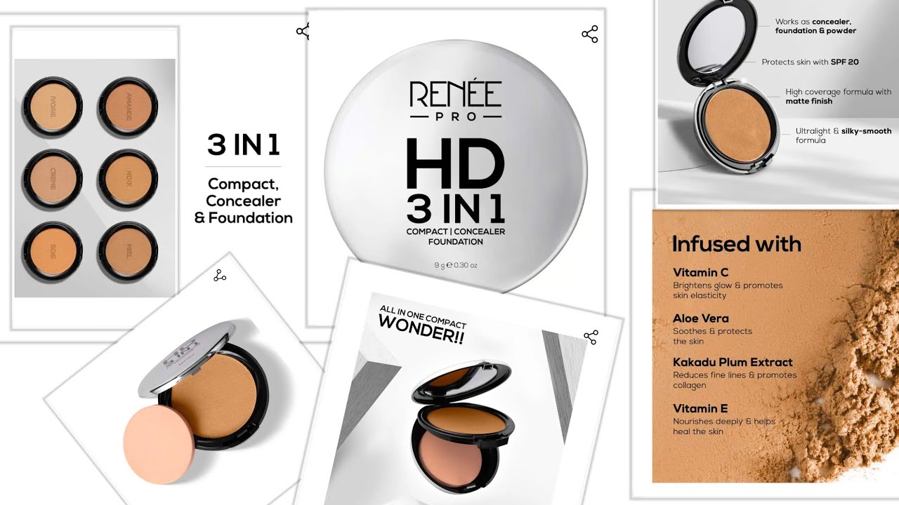Unsponsored Review @renee pro HD 3 in 1 compact concealer and ...
