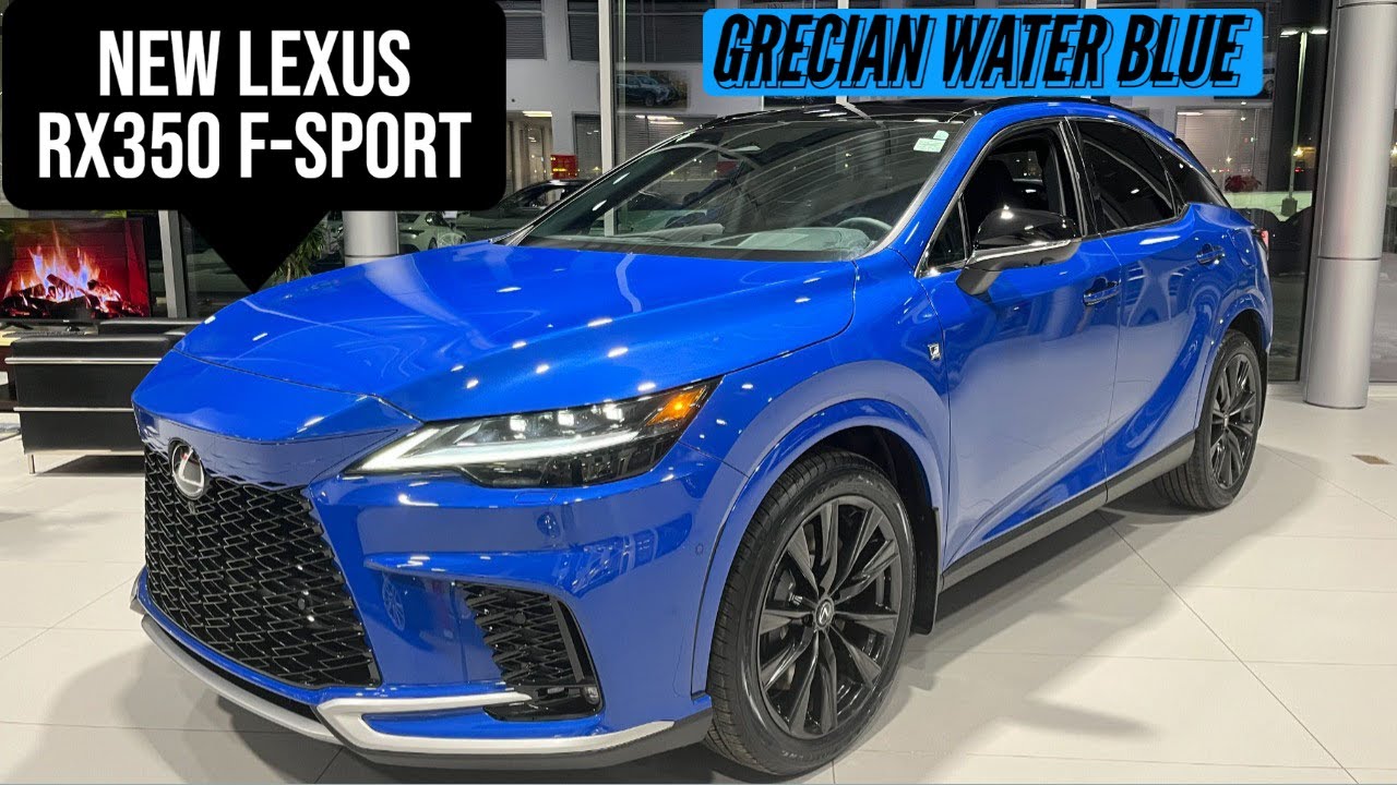 2023 LEXUS RX350 F-SPORT in GRECIAN WATER with BLACK INTERIOR in 4K - YouTube
