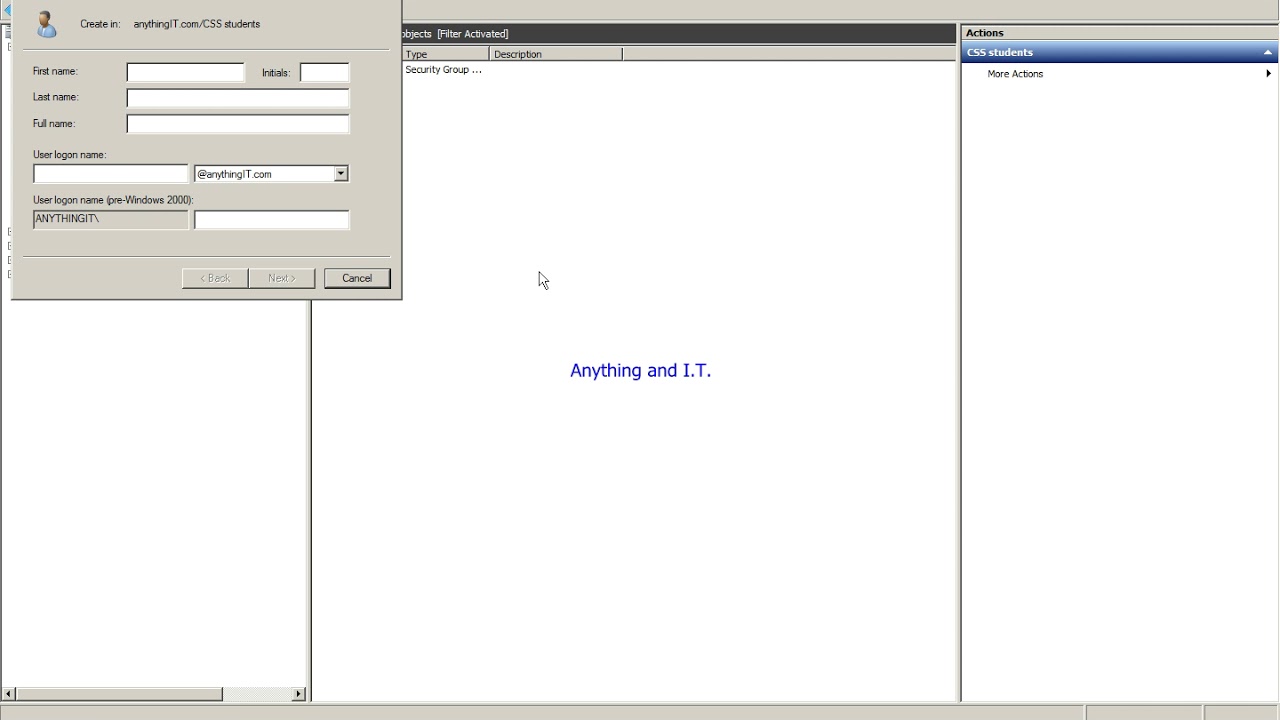 Computer Systems Servicing NC II Video 2: COC 3: Active Directory ...