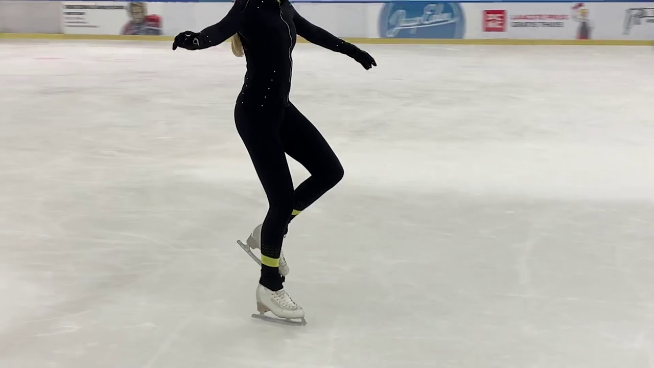 Learn to Skate USA: beginning one foot glide backward Basic 3 - YouTube