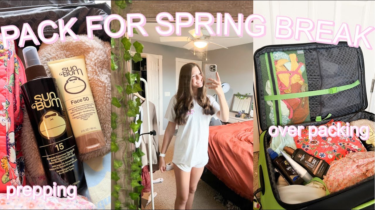 pack with me for FLORIDA | spring break 2022 *prepping, overpacking ...