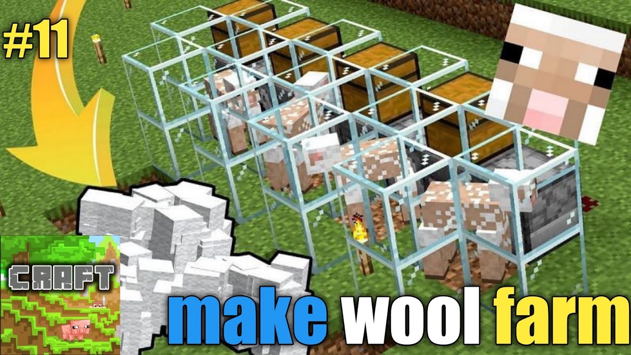make wool farm in craftsman crafting and building #11 - YouTube