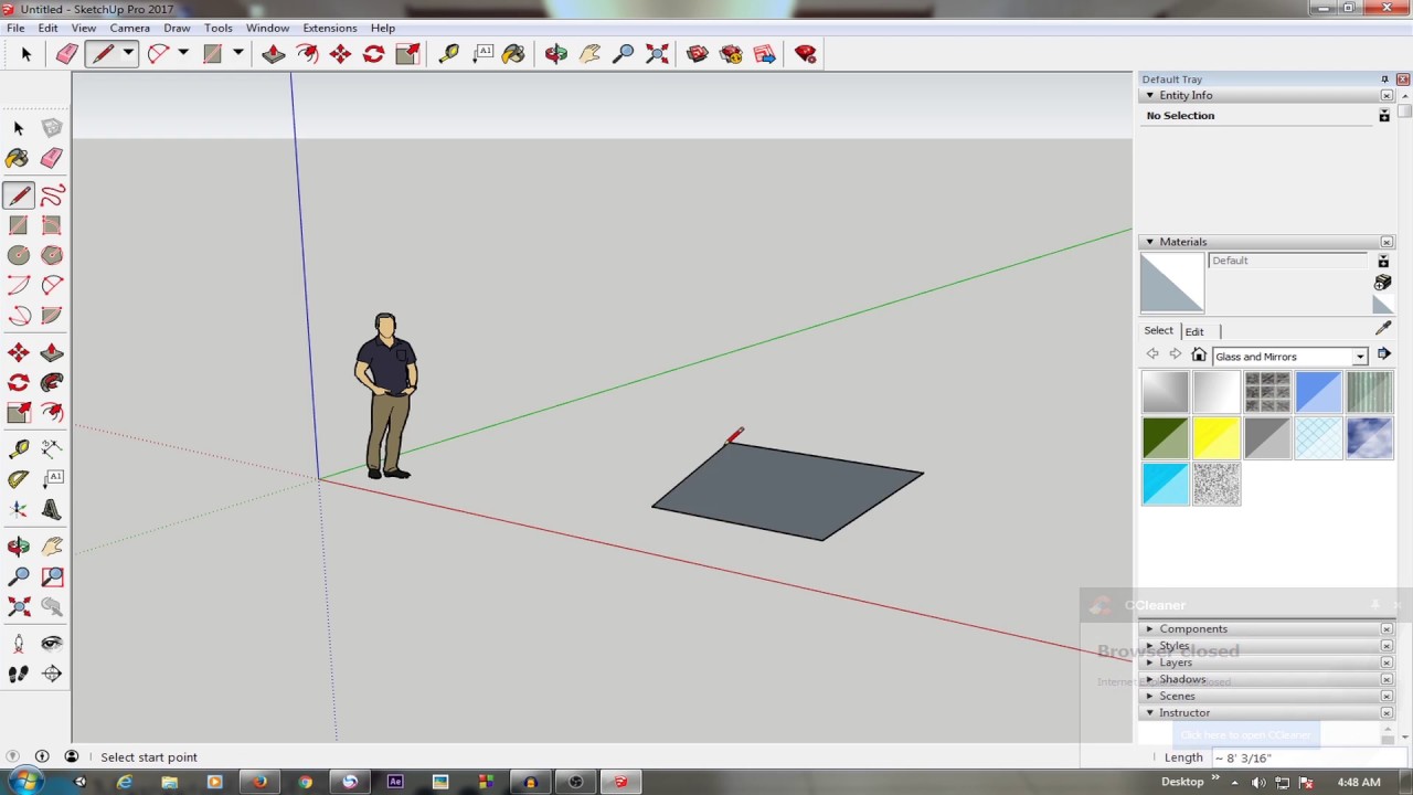 Basic Interface of SketchUp & how to make a 3d Cube with SketchUp - YouTube