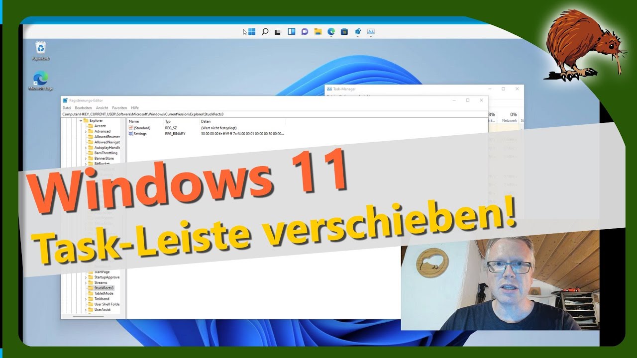 Windows 11 Taskleiste verschieben - YouTube