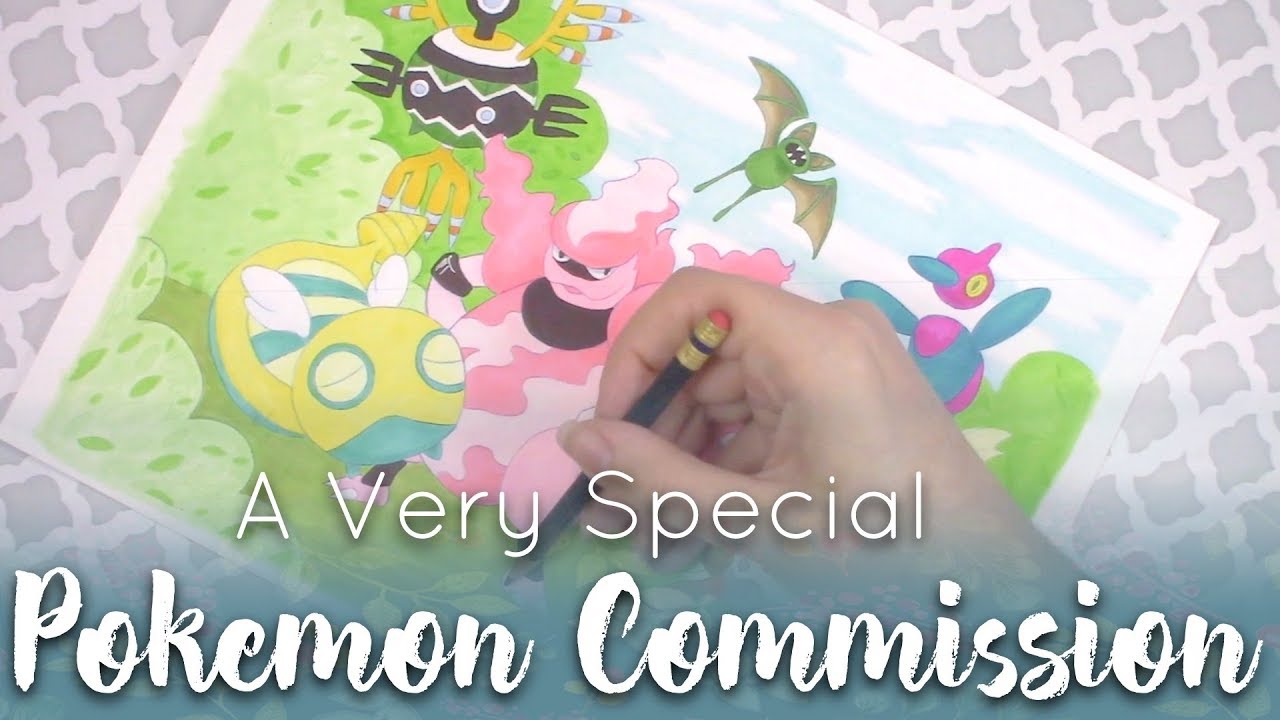 Pokemon Etsy Commission // Copic & Other Marker Illustration - YouTube