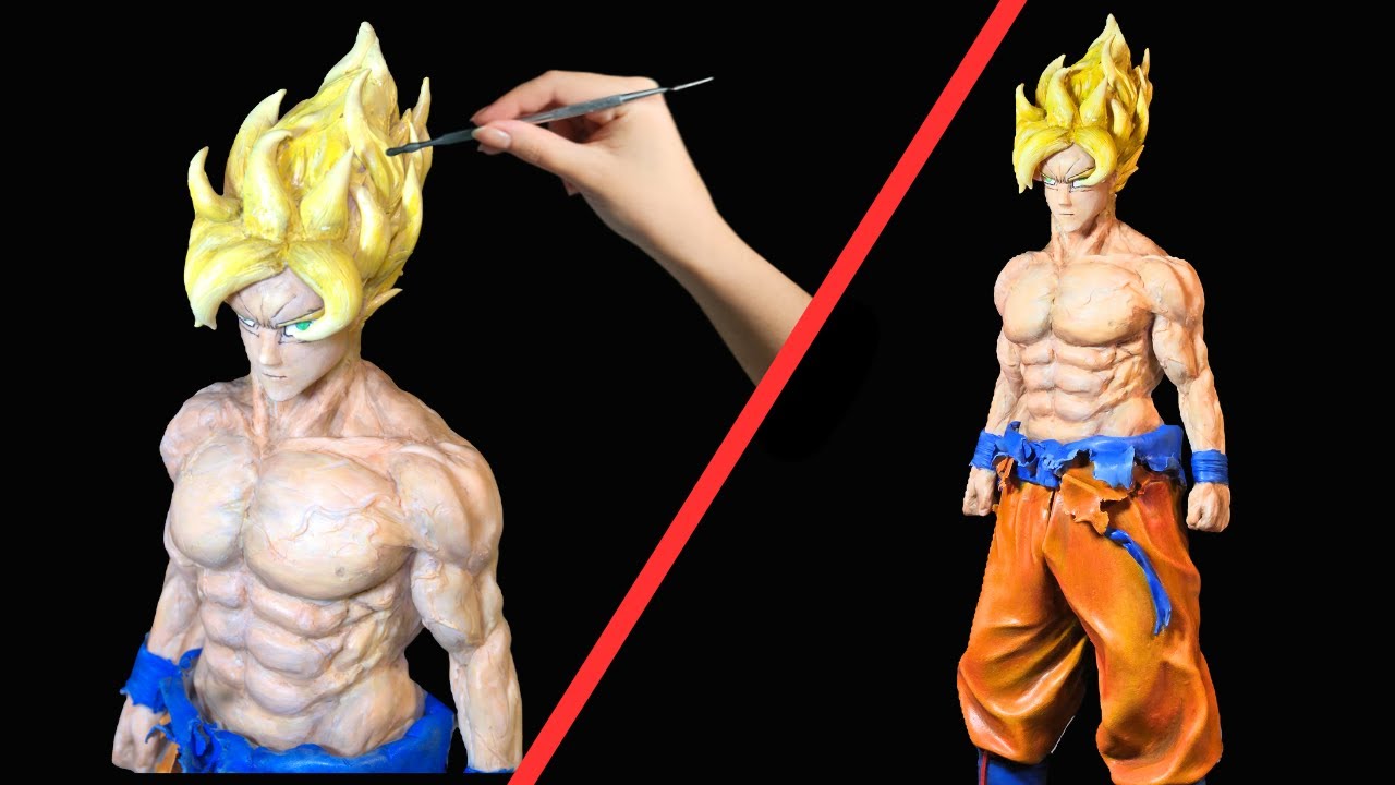 Sculpting Son Goku [Dragon Ball] - YouTube