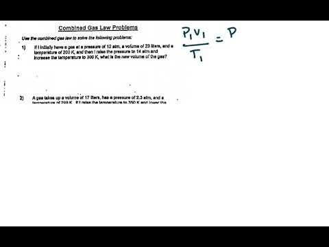 Combined Gas Law Example Problem - YouTube