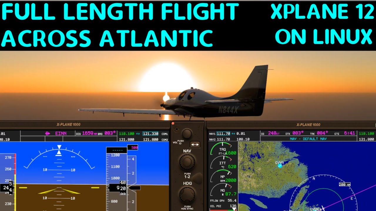 X-Plane 12 | Full Length Flight Across Atlantic Ocean - YouTube