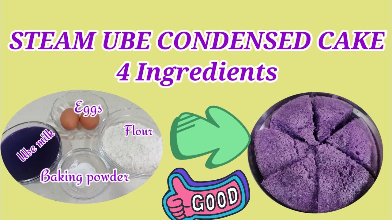 HOW TO MAKE STEAM UBE CONDENSED MILK CAKE|SIMPLE/EASY RECIPE - YouTube