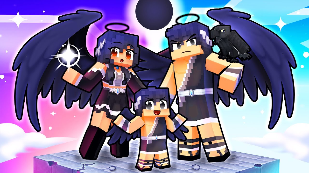 Having a DARK ANGEL FAMILY in Minecraft! - YouTube