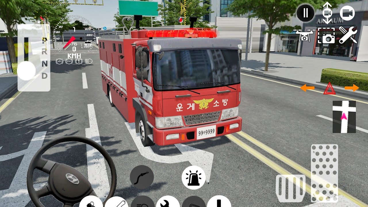 3D Driving Game #09 Fire Brigade Simulation Realistic Fire Truck ...