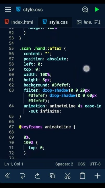 hand print scanner animation effects CSS #viral #shortsvideoviral #scanner #finger#cssanimation ...