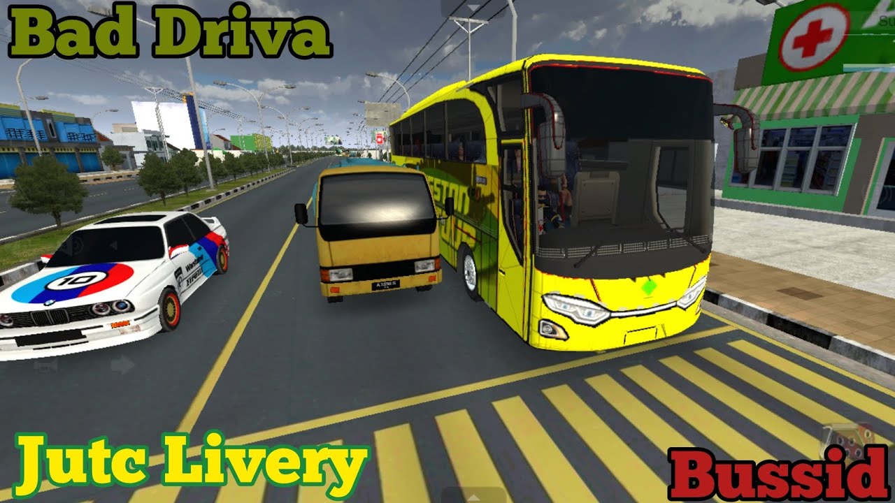 Bad Driver In A Jutc Bus || Bussid Livery || Bus Simulator Indonesia ...