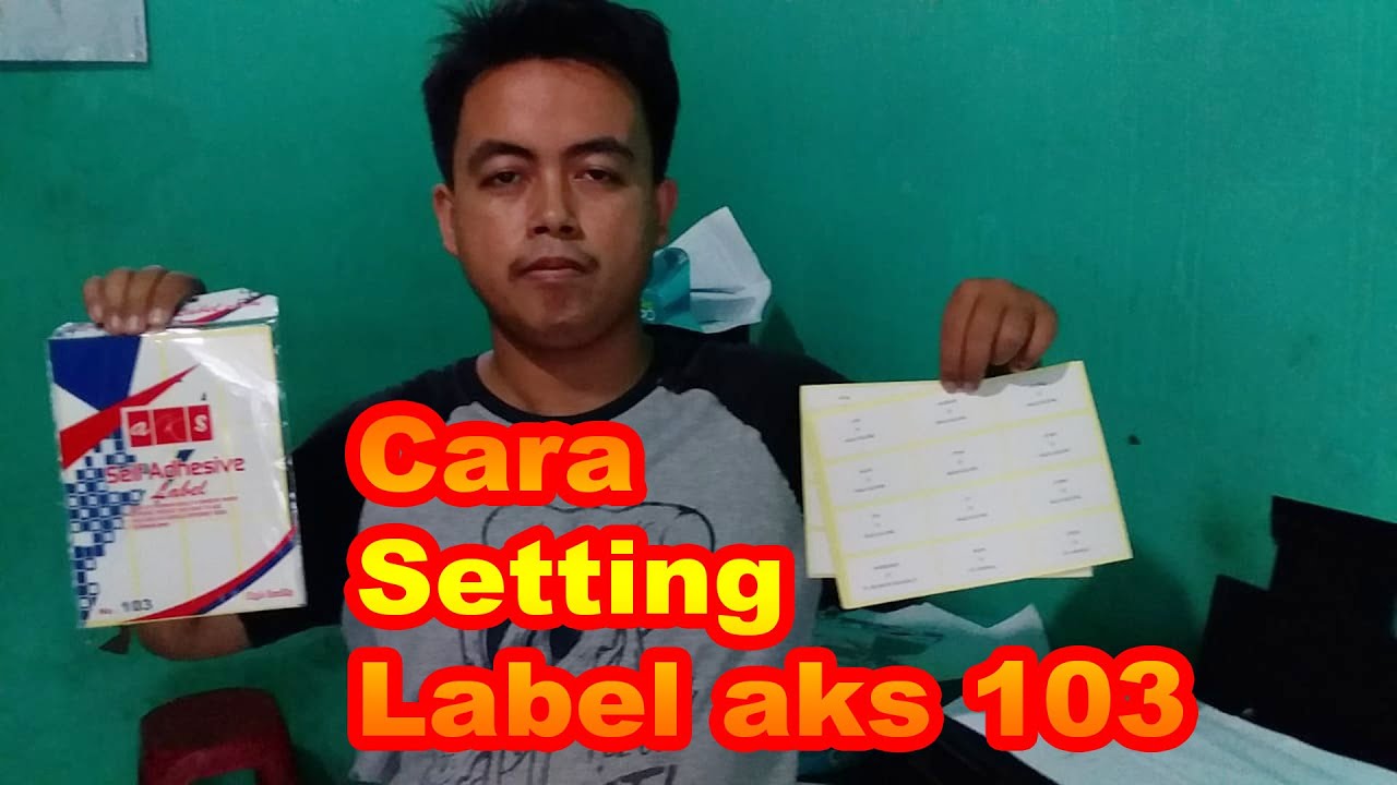 TUTORIAL CARA SETTING LABEL aks 103 - YouTube