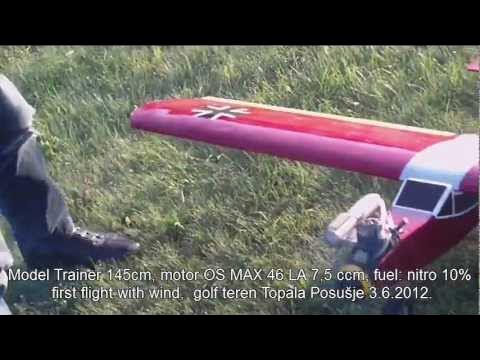 Model Trainer 145cm, motor OS MAX 46 LA 7,5 ccm,.mp4 - YouTube
