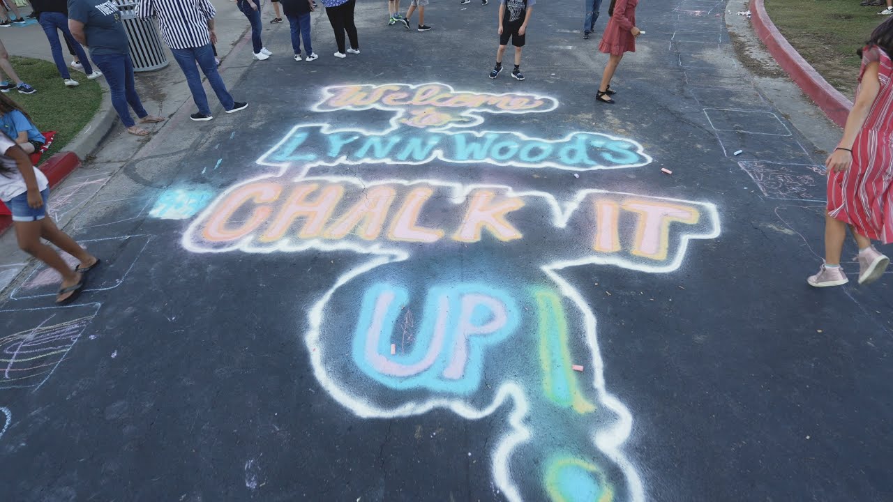 Chalk it up at Lynn Wood Elementary - YouTube