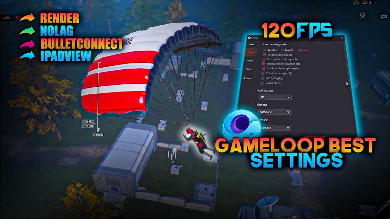 Gameloop Best Settings 2023🔥Fix Lag In Gameloop Lag 🔥Fix Rendering ...