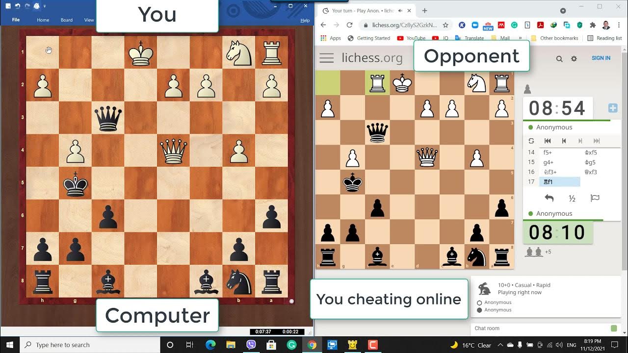 Online Chess Cheating using Black at lichess.org - YouTube