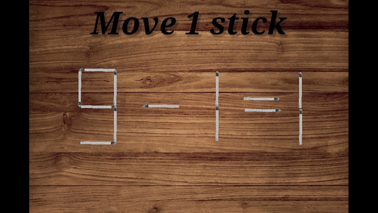Move 1 stick to make equation correct ! - YouTube