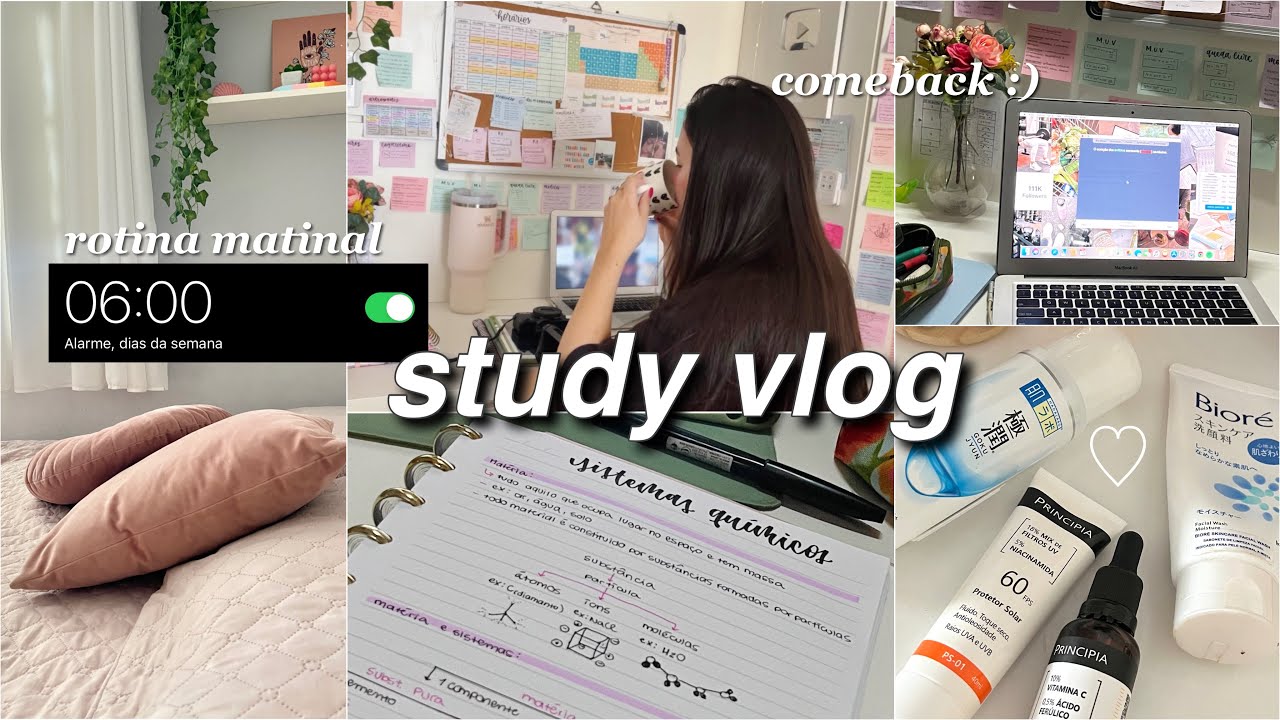 study vlog de volta às aulas | rotina de uma vestibulanda de medicina ...
