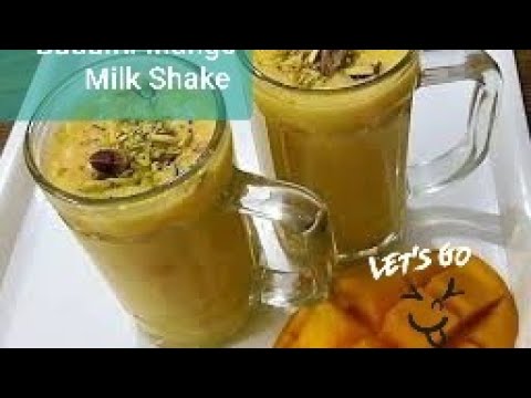 Mango Milk Shake &Badami Mango Milk Shake Recipe - YouTube
