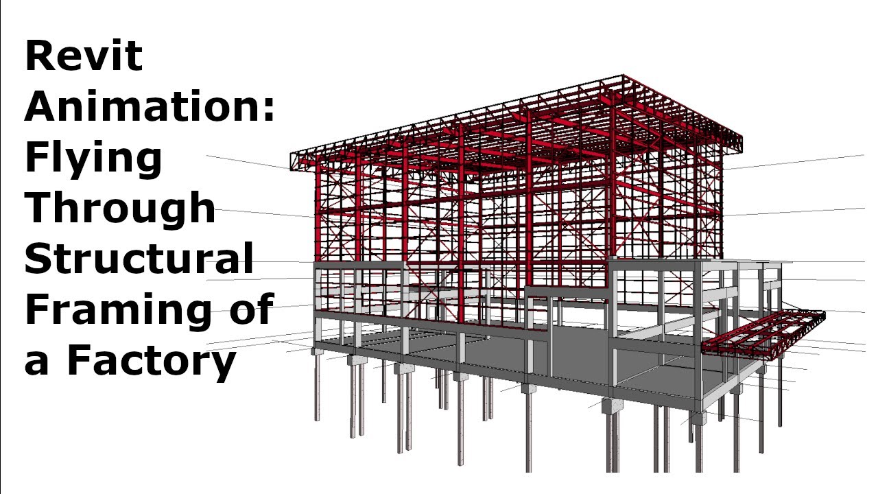 Revit: Flying Through Structural Framing of a Factory - YouTube