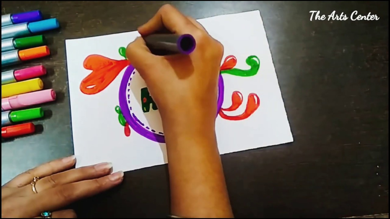 Beautiful drawing on Holi/How to draw Holi Festival/2020 easy holi ...