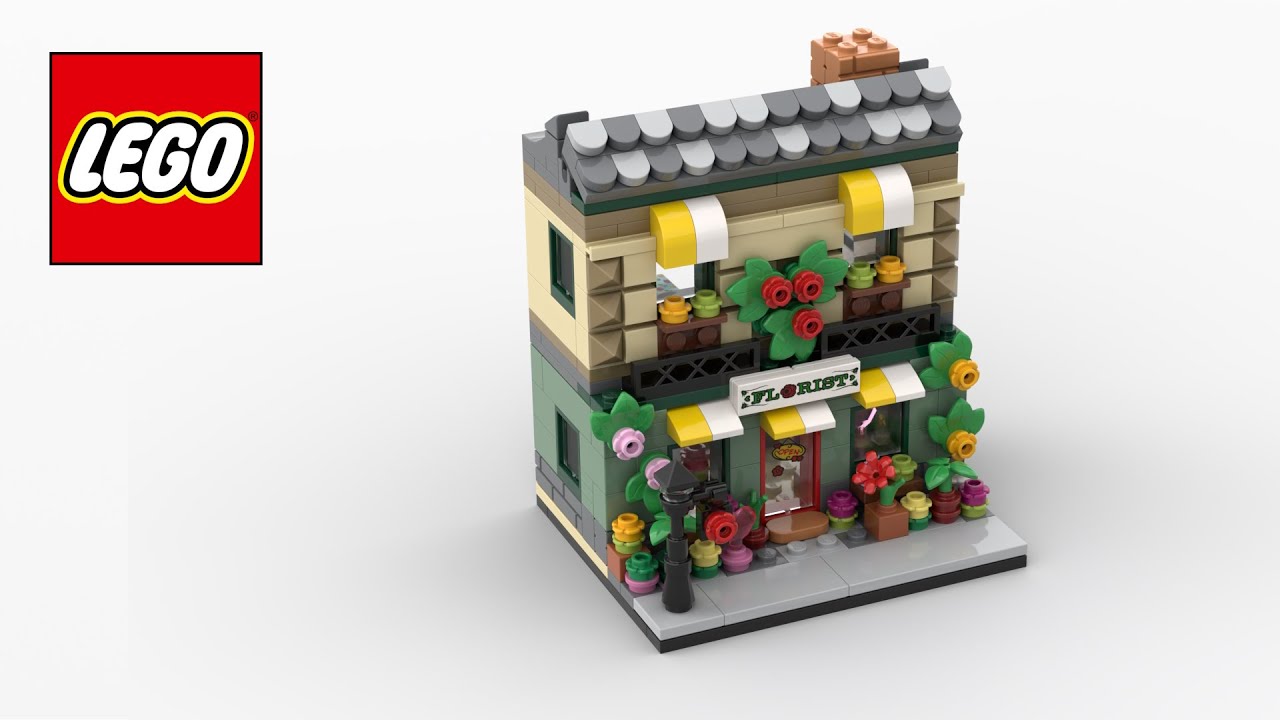 LEGO Flower store | 40680 | Stop motion build - YouTube