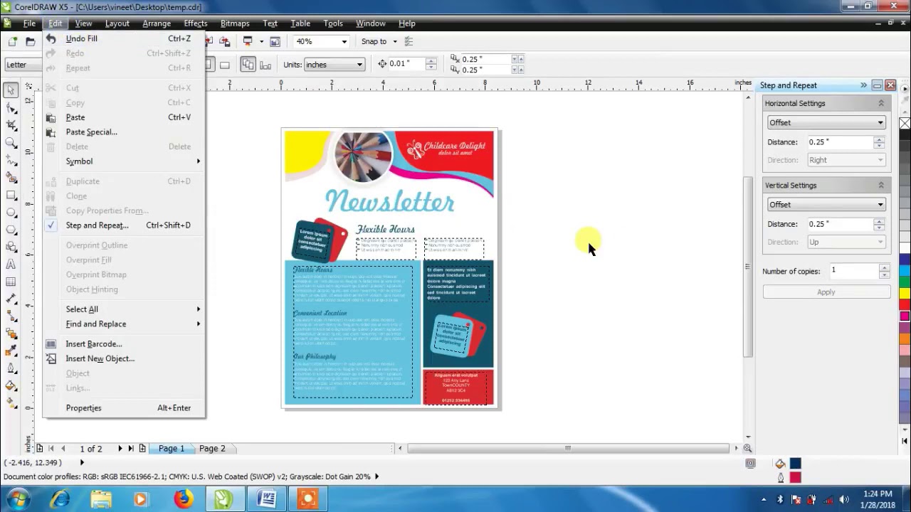 Coreldraw main edit menu - YouTube