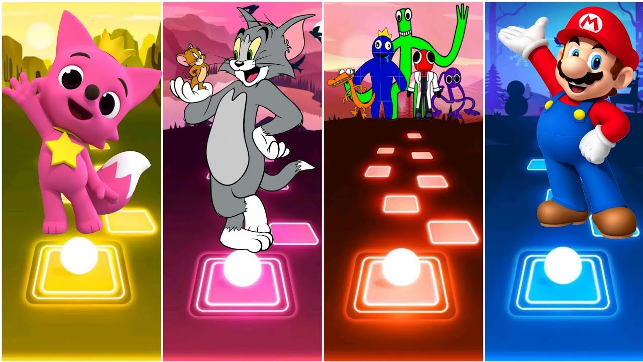 Pinkfong 🆚 Tom & Jerry 🆚 Rainbow Friends 🆚 Super Mario.🎶 Who Is Best ...